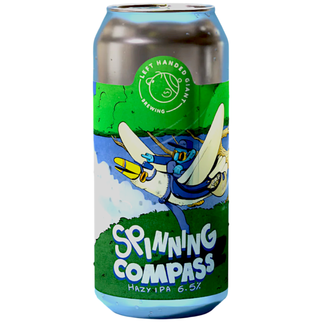 Left Handed Giant Spinning Compass Hazy IPA 440ml (6.5%) – indiebeer
