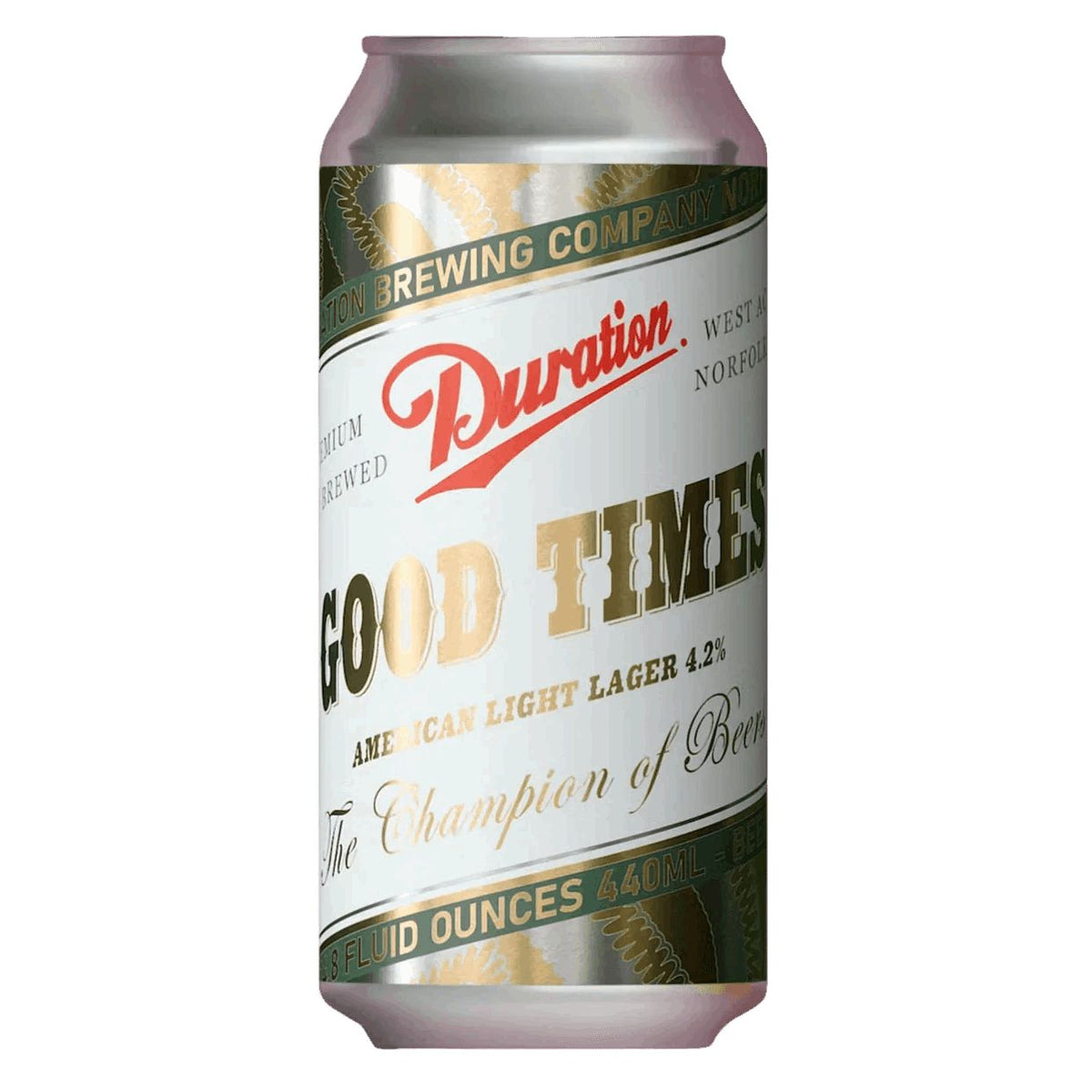 Duration Good Times American Light Lager 440ml (4.2%) – indiebeer
