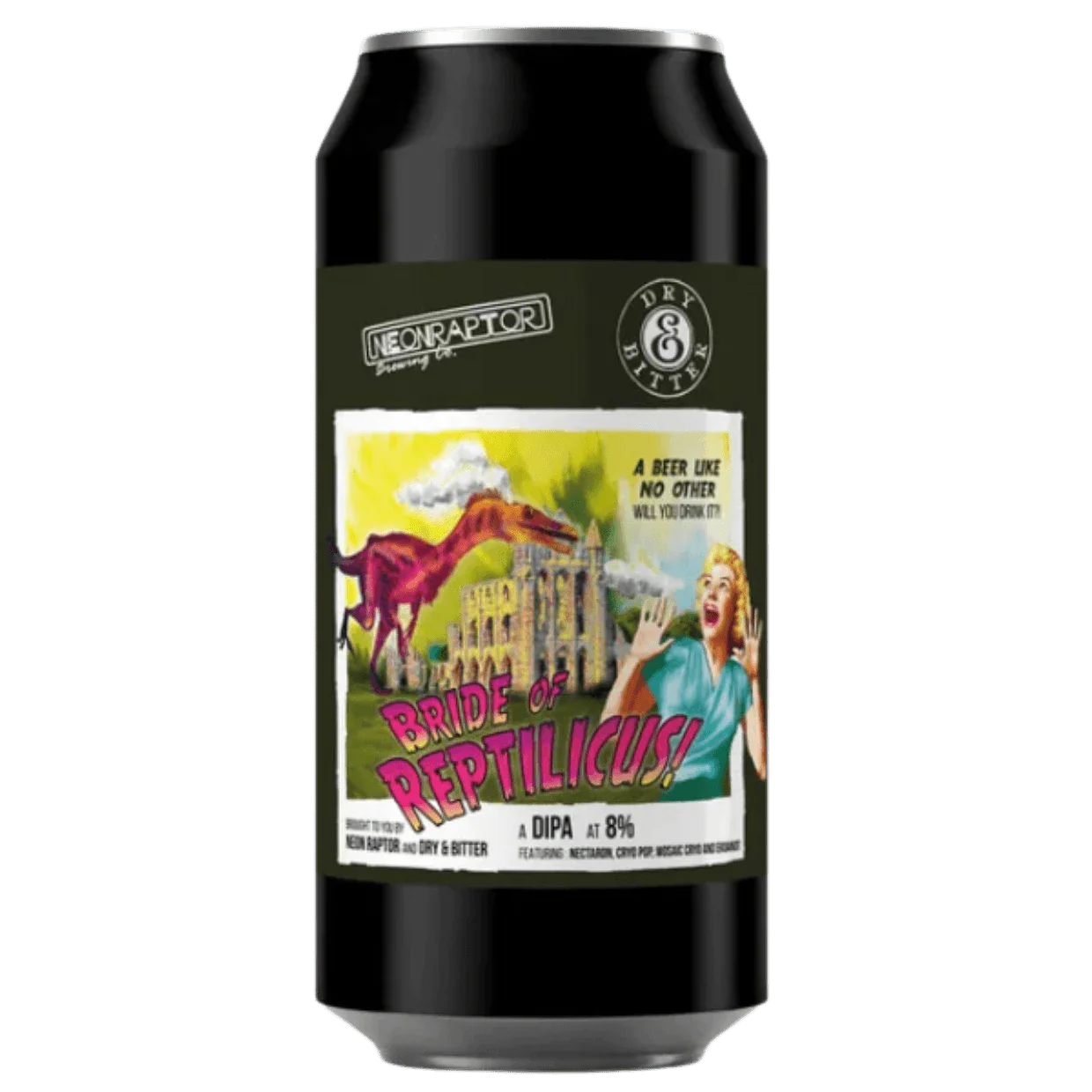 Neon Raptor x Dry & Bitter Collab Bride of Reptilicus DIPA 440ml (8.3% ...