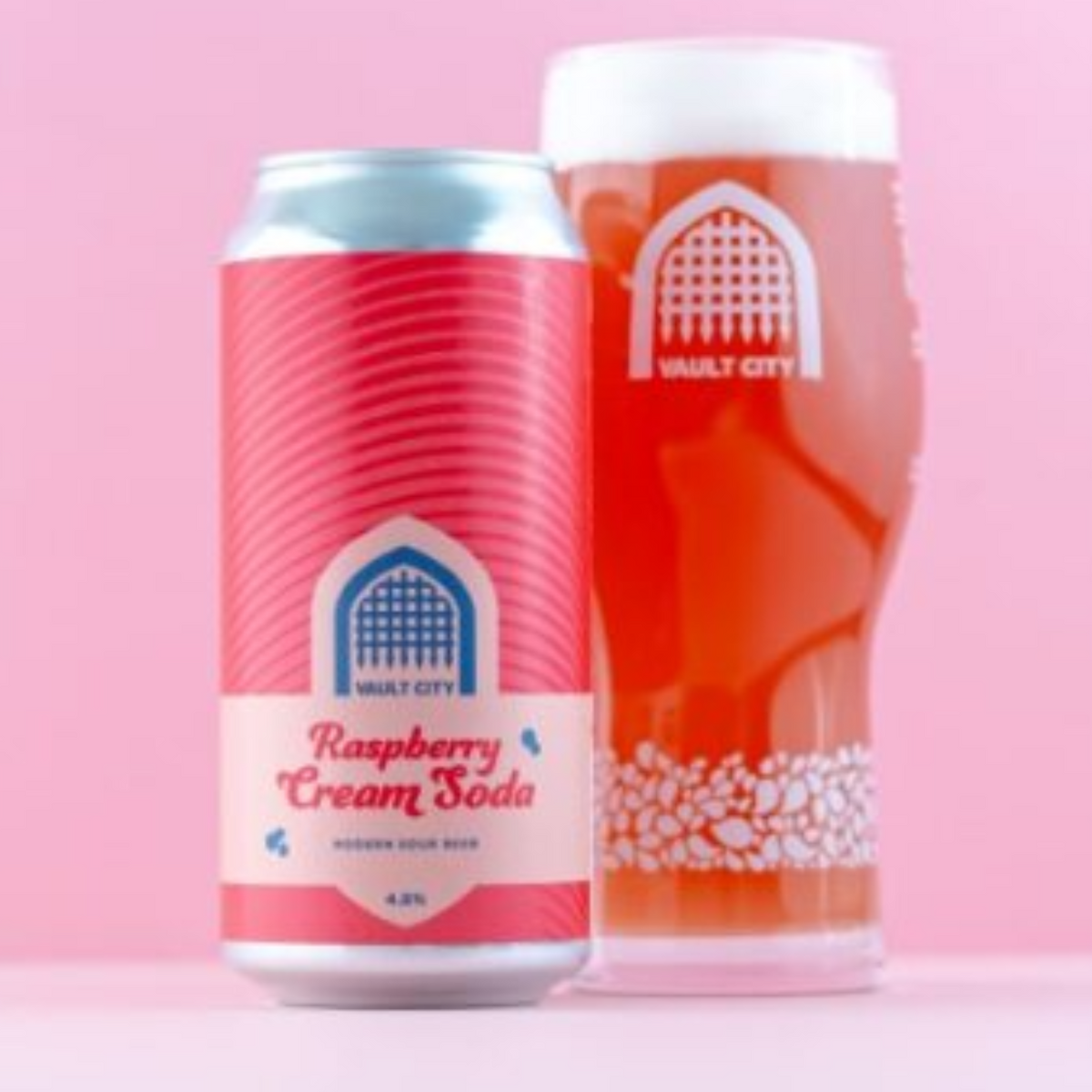 Vault City Raspberry Cream Soda Sour 440ml (4.8%) – indiebeer